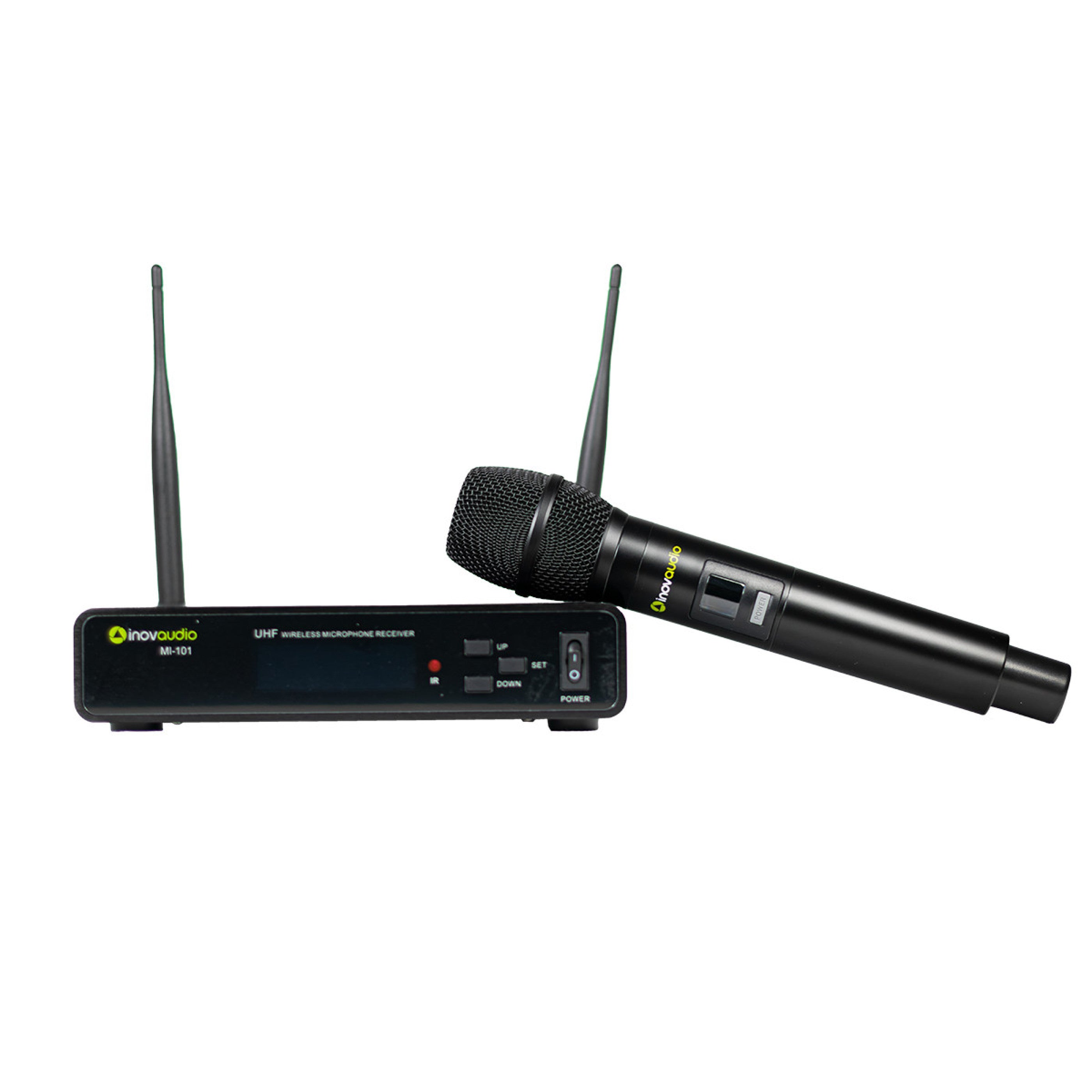 Sistema Microfono Inalambrico Inovaudio Mi-101 UHF Receptor Microfono ...