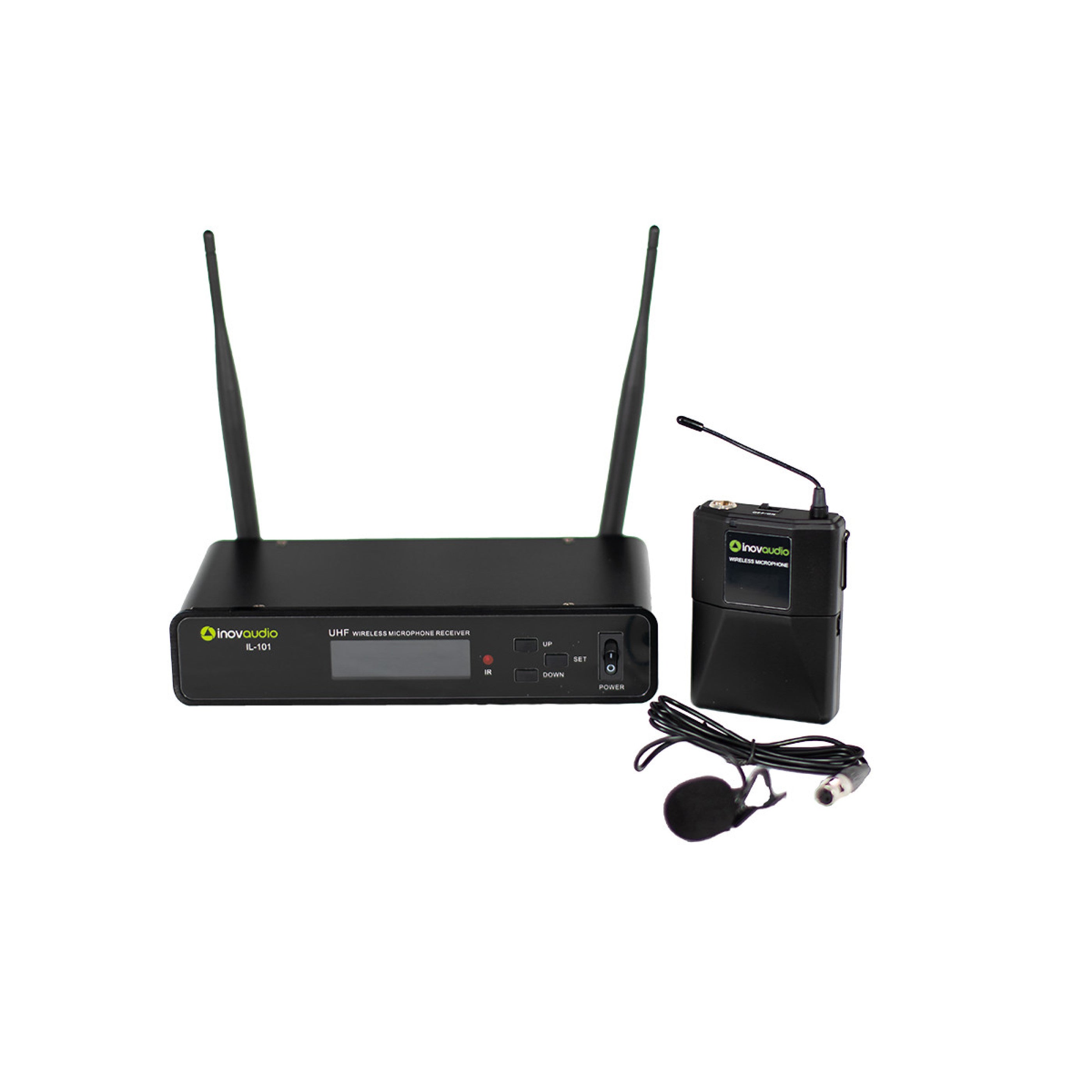 Sistema microfono Inalambrico Inovaudio Il-101 UHF Receptor Bodypack L ...