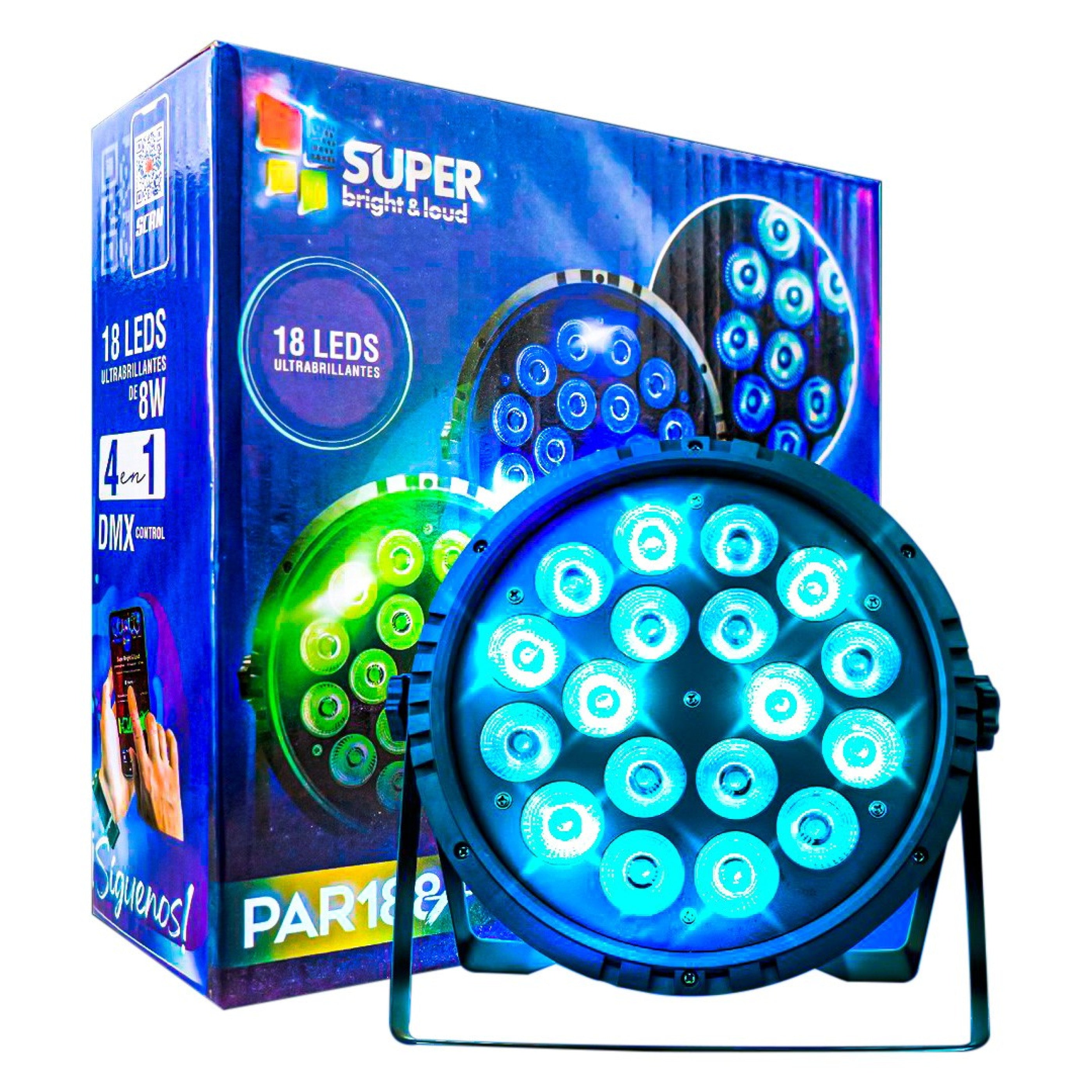 Par Led Super Bright Par188a Rgba 18w – Musicales Doris