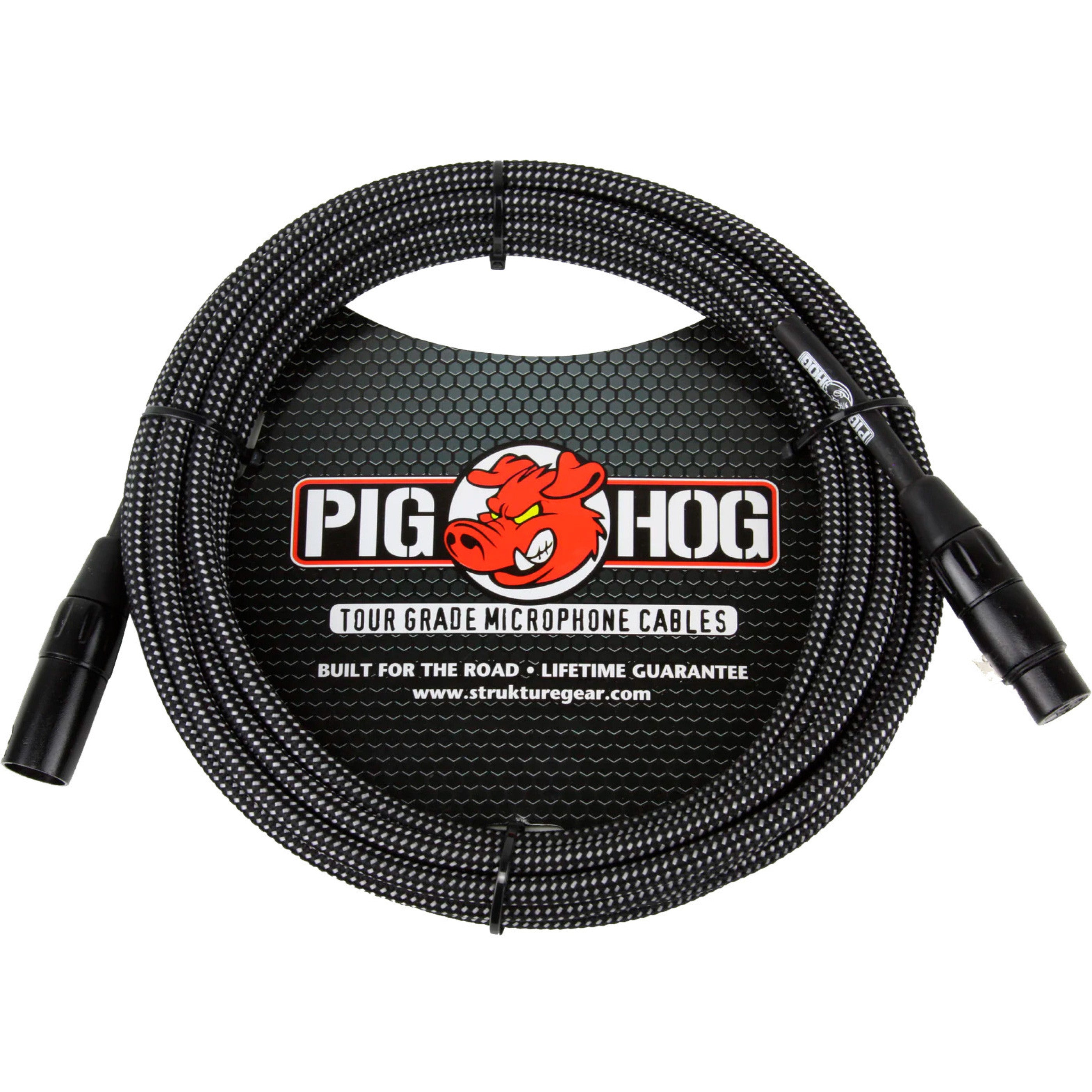 Cable Pig Hog Canon 6.10mts Black-white PHM20BKW – Musicales Doris